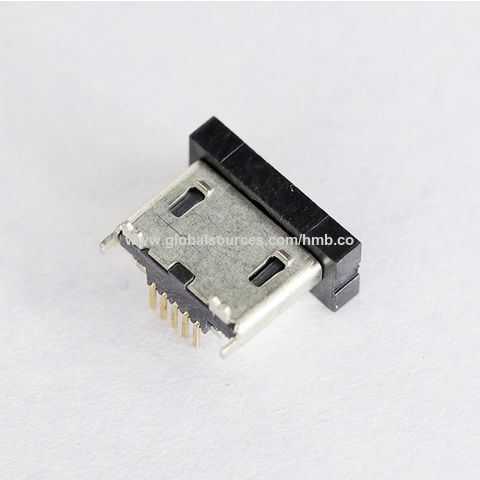 China Micro USB Chip Gold Plated Pin Crimp Interface Female Board on ...