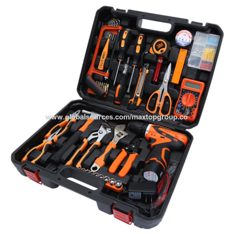 China Mixed Tool Set Hand Tool Kit with Plastic Toolbox Storage Case ...