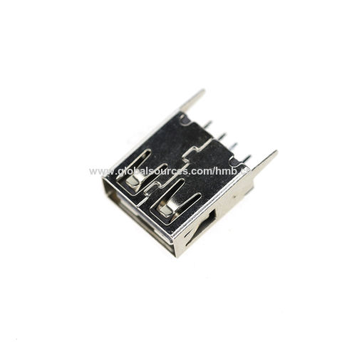 China 180 ° Straight Pin Non Crimped USB Female Base The Rear of The ...
