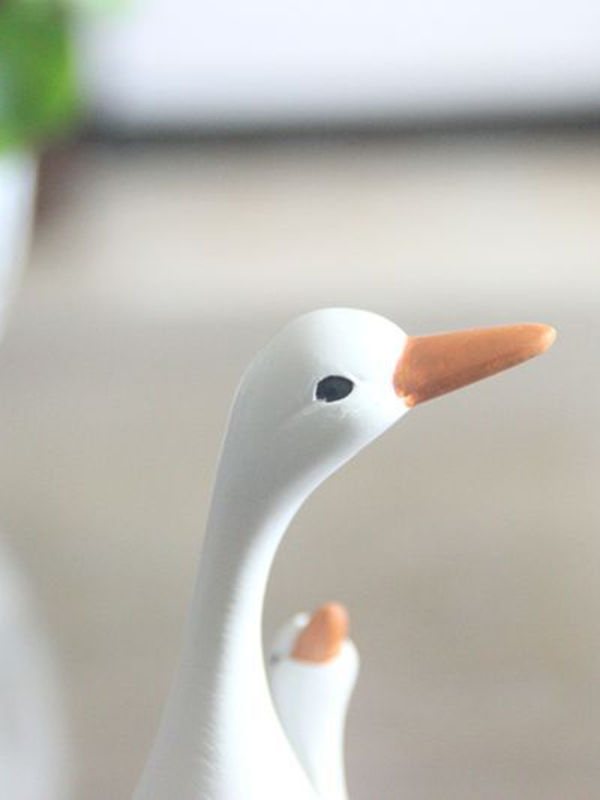 China Garden Ornaments Animals, Hand-cast Resin White Goose Yard Signs ...