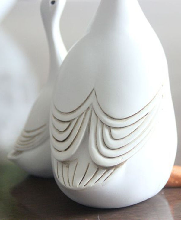 China Garden Ornaments Animals, Hand-cast Resin White Goose Yard Signs ...