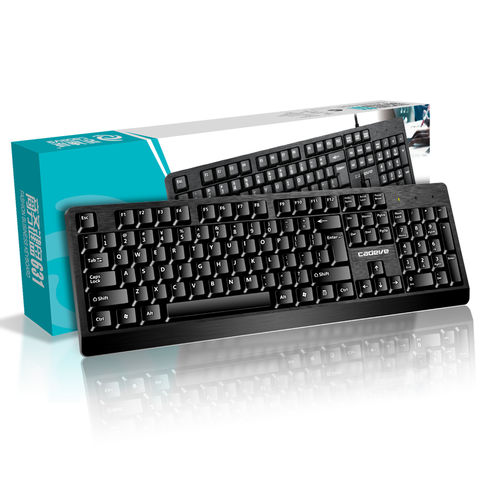 China Customized Logo 104 Keys Wired Office Keyboard with Brushed ...