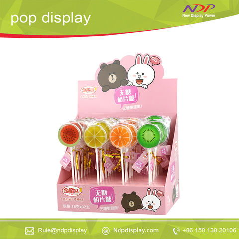 China Eco-friendly Promotion Corrugated Paper PDQ Candy Display Counter ...