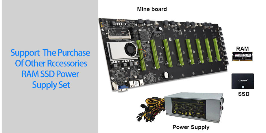 China Wholesale Price Mining Board 8 GPU RIG Mother Board Sizes 50mm ...