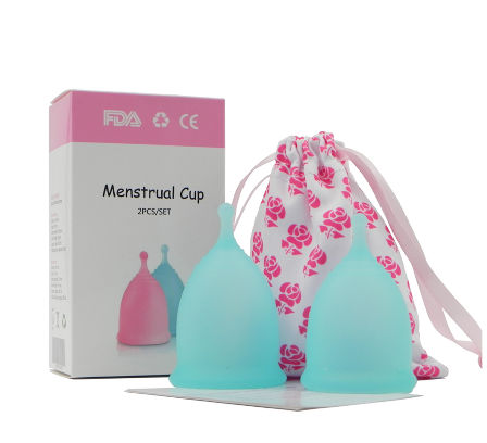 CE 100% Medical Silicone Female Reusable Silicone Menstrual Cup Period ...