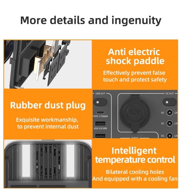 China 500W Outdoor Portable UPS Backup Battery with AC DC Output Home ...