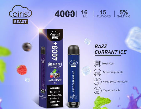 Original Electronic Cigarette Adjustable Air Disposable Vape Device Airis Beast 4000 Puffs ...