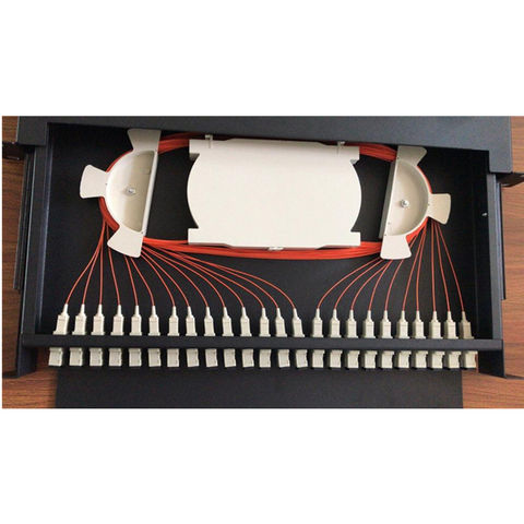 China 1U 19" Fiber 24 Cores Patch Panel with Splicing Tray on Global ...