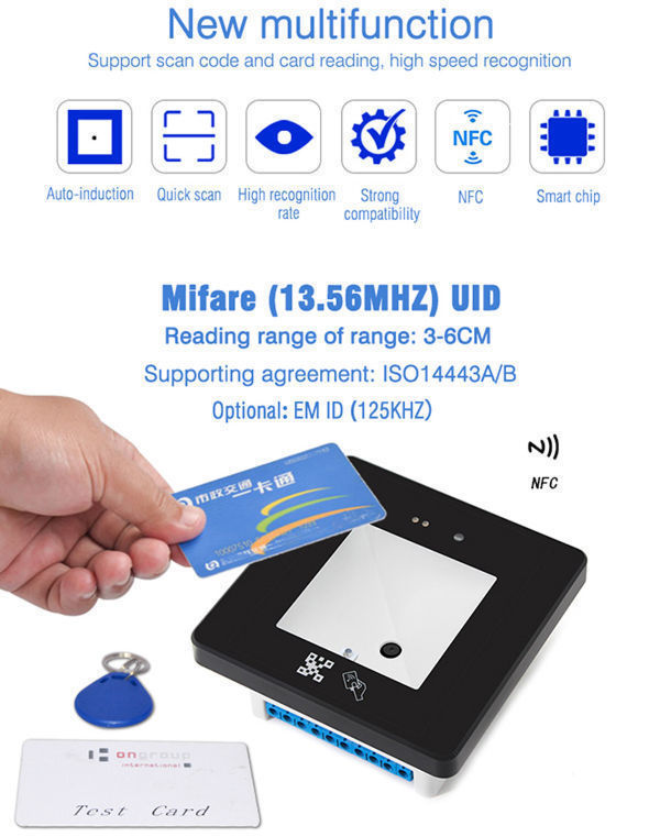 China Access Control Door Lock USB QR Code Reader RS485 smart access ...