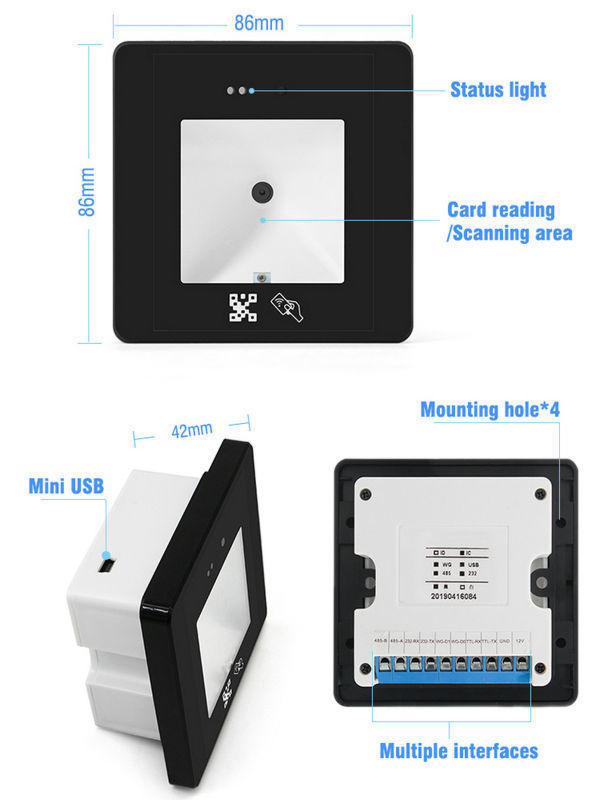 China Access Control Door Lock USB QR Code Reader RS485 smart access ...
