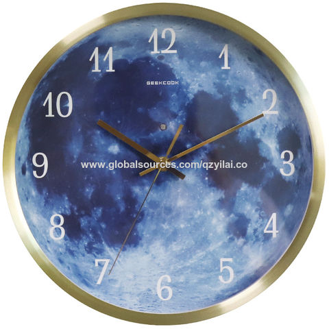 China Voice Control LED Blue Moon Alarm Digital Clock Night Light Kid ...