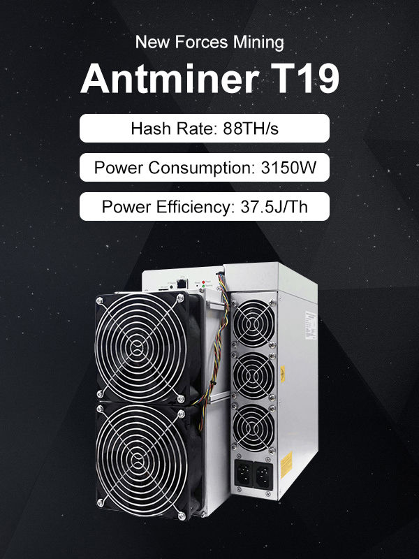 Antminer T19 88t Wholesale Price Bitmain Asic Crypto Bitcoin Miner, Bitmain T19 Antminer T19 ...