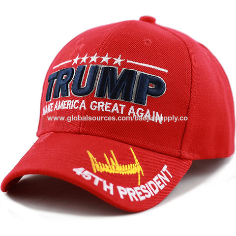 China Cap printed logo Of the United States Donald Trump Election cap ...