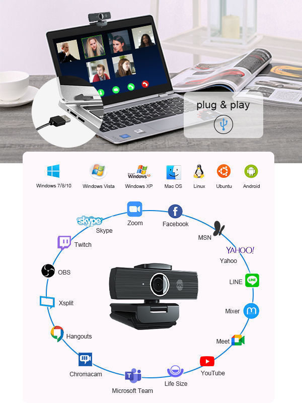 China Luckimage CMOS PC Camera UHD 4K webcam streaming webcam with ...