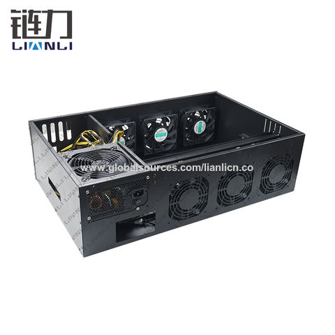 China 55MM spacing eth mining machine silent mining case 8gpu with ...