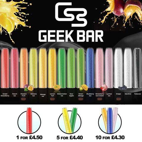 China High quality Geek Bar 575 puffs vape pen 2 ml juice disposable ...