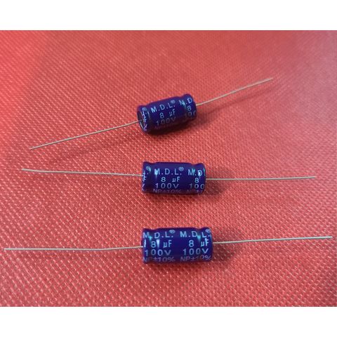 Taiwan M.D.L. 15uF 250V NP(BP) Axial Aluminum Electrolytic Capacitors ...