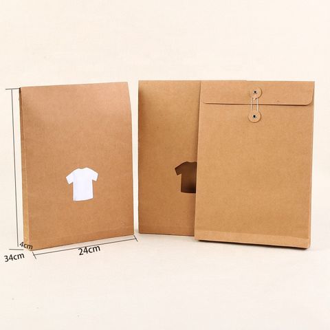 China Brown T-shirt packing envelope, recycled brown kraft paper with ...