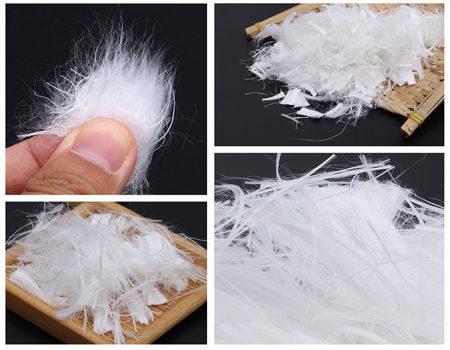 China PET fiber Concrete reinforcing fiber 12mm Polyester fiber paving ...