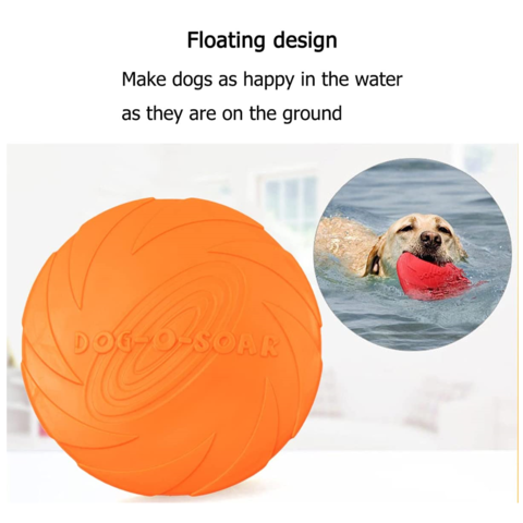 China Durable Rubber Flying Disc Dog Toy for Large Dogs-Green/orange on ...