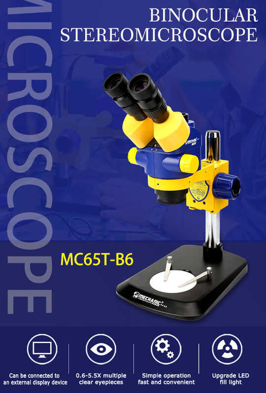 China MECHANIC MC65T-B6 Trinocular Microscope High Magnification 3 Eyes ...