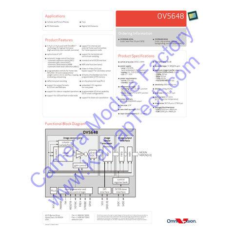 Hong Kong SAR KLT-KS8-OV5648 V1.0 IR850 OV5648 MIPI Interface Fixed ...