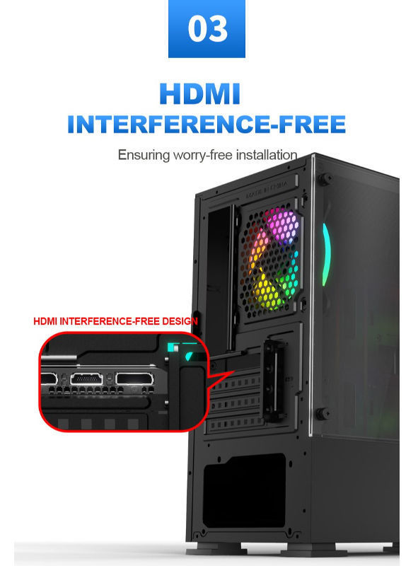 China Gaming Hardware Gabinete Casing Mid Tower Rgb Pc Gamer Oem ...