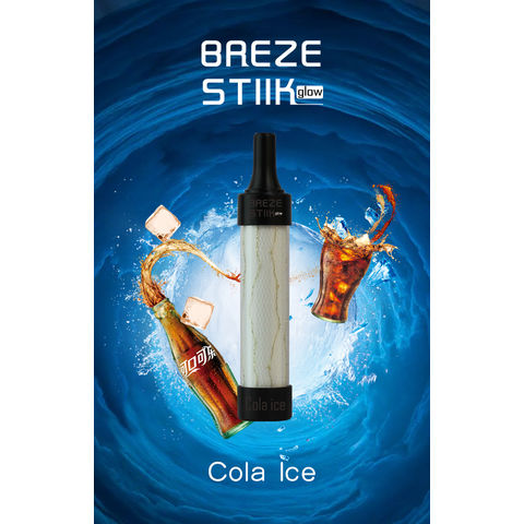China BREZESTIIK Glow 600 puffs LED light flat shape Disposable Vape ...
