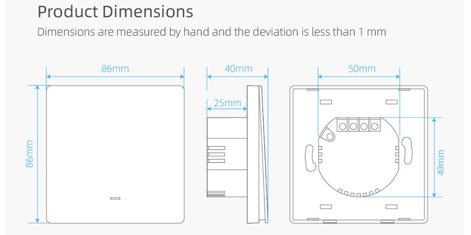 China AC240V Smart Wall Wif Boiler Switch 30A 6600W EU UK Standard 86 ...