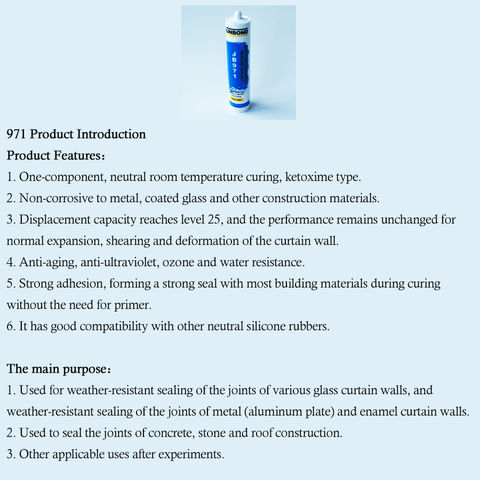 China Wholesale Neutral Non Acidic Low Odor Silicone Sealant For Sale ...