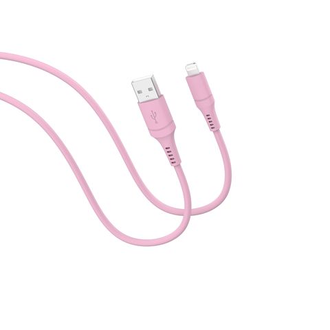 China 1M length Silicone made soft-touch cable for iPhone/smart phone ...