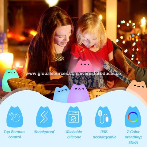 China Rechargeable Remote RGB Silicon Animal Light,Silicone Cute Cat ...