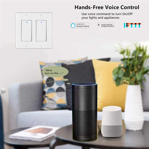 China US 2Gang IOT Remote Voice Control Timing Schedule Smart Home Wall ...