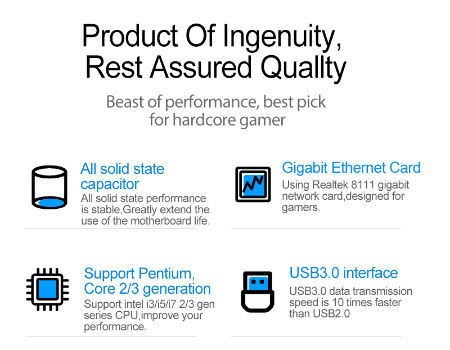 China Professional intel hm65 mainboard pga989 hm65 full function ...