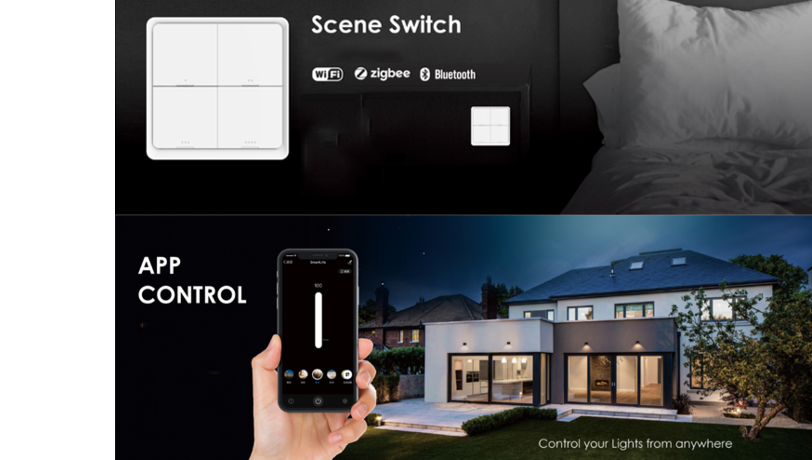 China Tuya Zigbee Smart 4 Button Scenario Scene Switch Remote Control 4 ...