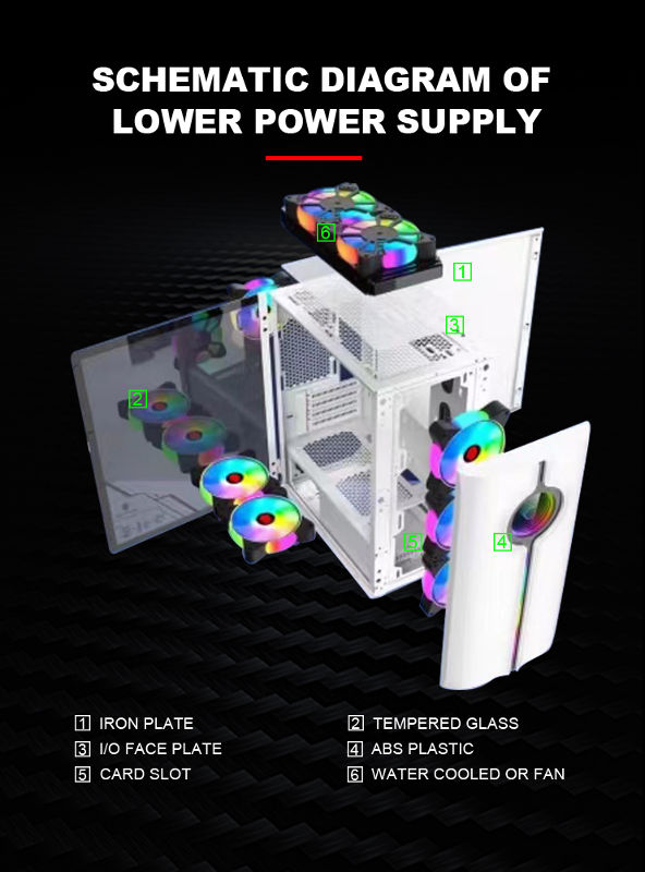 China Gaming Case PSU-Tunnel design with detachable PSU side cover on ...