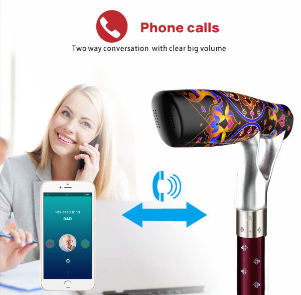 China Fall detection Smart walking stick,4G with Voice call and Alarm ...