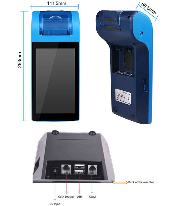 China GPS Glonass Beidou 4G WiFi Handheld POS Devices Android Mobile Payment System with 2D ...