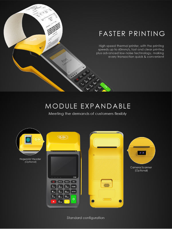 China Handheld POS Terminal 3G Wifi Connecting Mobile Linux Restaurant ...