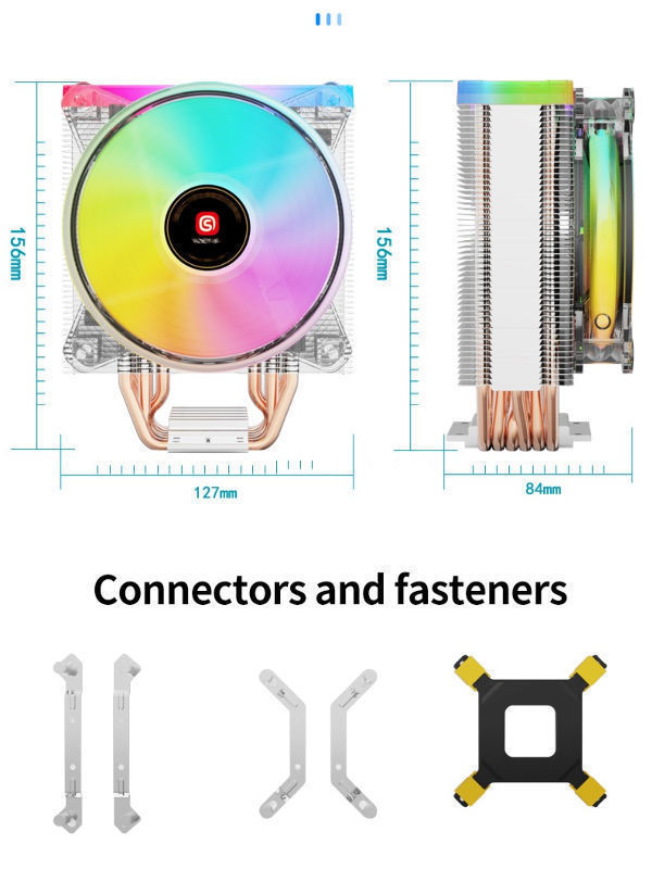 China PMW COOLER FAN WITH SIX Heat Pipe Cooling Fan Heatsink CPU Cooler ...