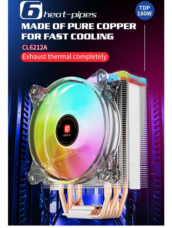 China PMW COOLER FAN WITH SIX Heat Pipe Cooling Fan Heatsink CPU Cooler ...