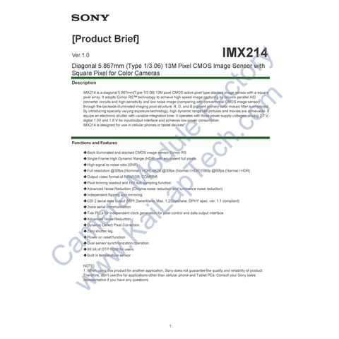 Hong Kong SAR JAL-IMX214-F1B IMX214 MIPI Interface Auto Focus 13MP ...