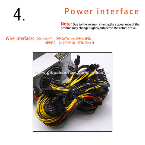 China 2000W PC Power supply for Bitcoin Miner ATX 2000W PICO PSU ...