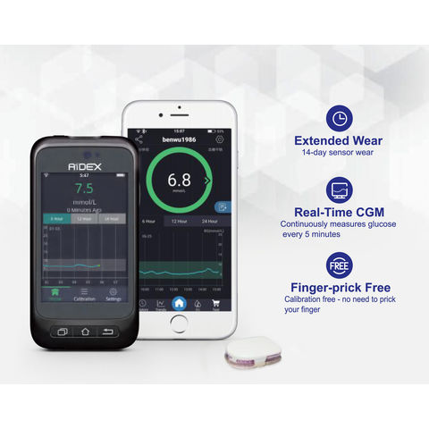 China Non invasive glucometer blood sugar test machine price glucose ...