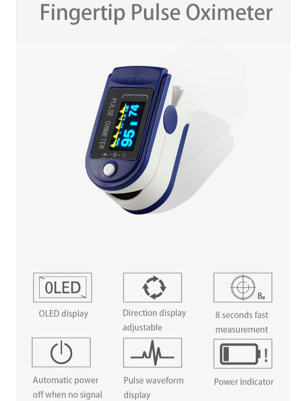 China FDA approved oxygen meter finger portable machine with pulse ...