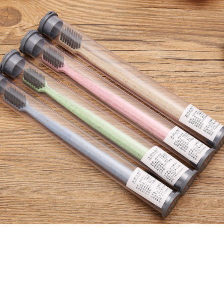 China Wheat Straw Toothbrush Green Eco Single Pack Portable Travel ...