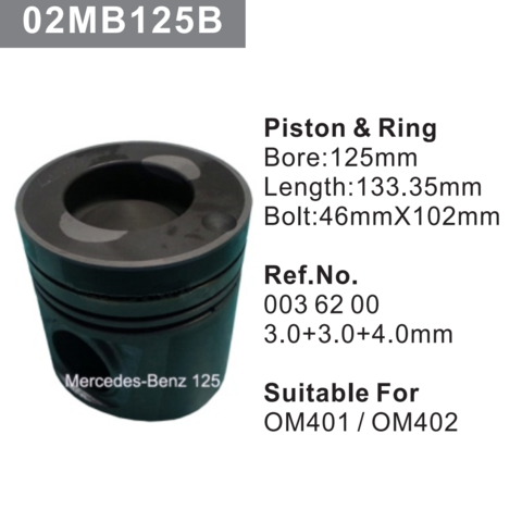 China Piston for Mercedes-Benz,Ref NO.:0037600,Ring:3.0+3.0+4.0mm ...