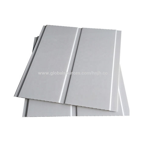 China White color middle groove roof ceiling tiles PVC ceiling wall ...