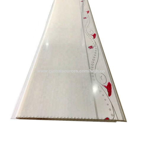 China White color middle groove roof ceiling tiles PVC ceiling wall ...