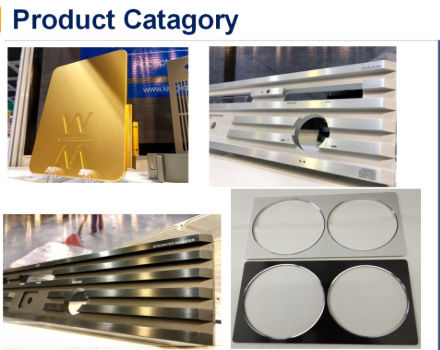 Precision CNC machining aluminum anodized amplifier faceplate/ front ...